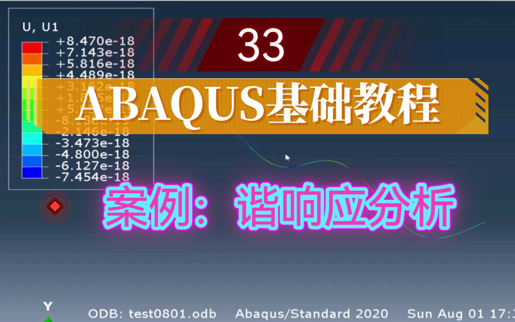 ABAQUS基础教程第33讲|案例分析:谐响应分析