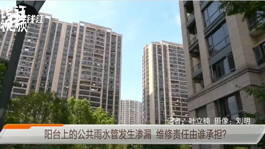阳台上的公共雨水管道发生渗漏 维修责任应该由谁承担?