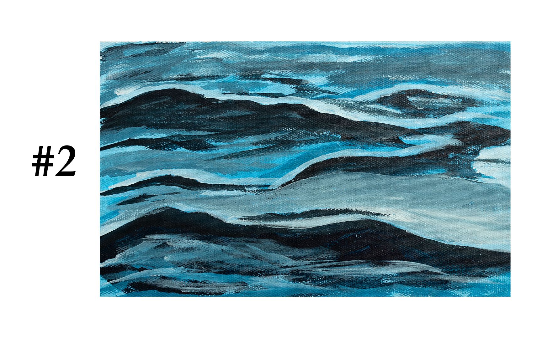 【Philo Art】每日一画 #2:尝试画湖水 | 丙烯画