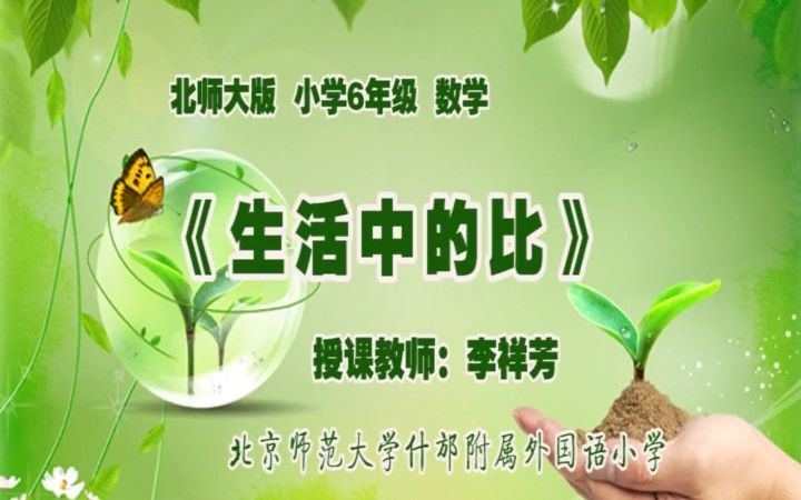 北师大版小学数学六年级上册:《生活中的比》(含课件教案)优质公开课 ...