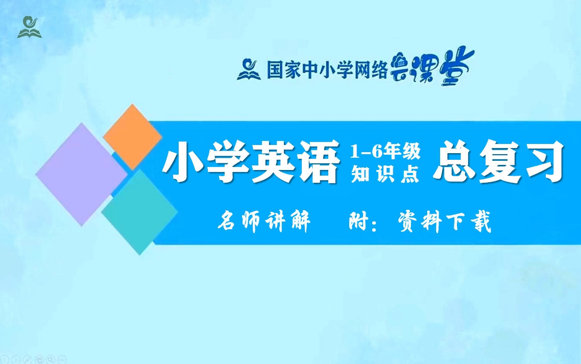 【小学英语总复习】小学1-6年级英语知识点总复习名师讲解,小学英语...