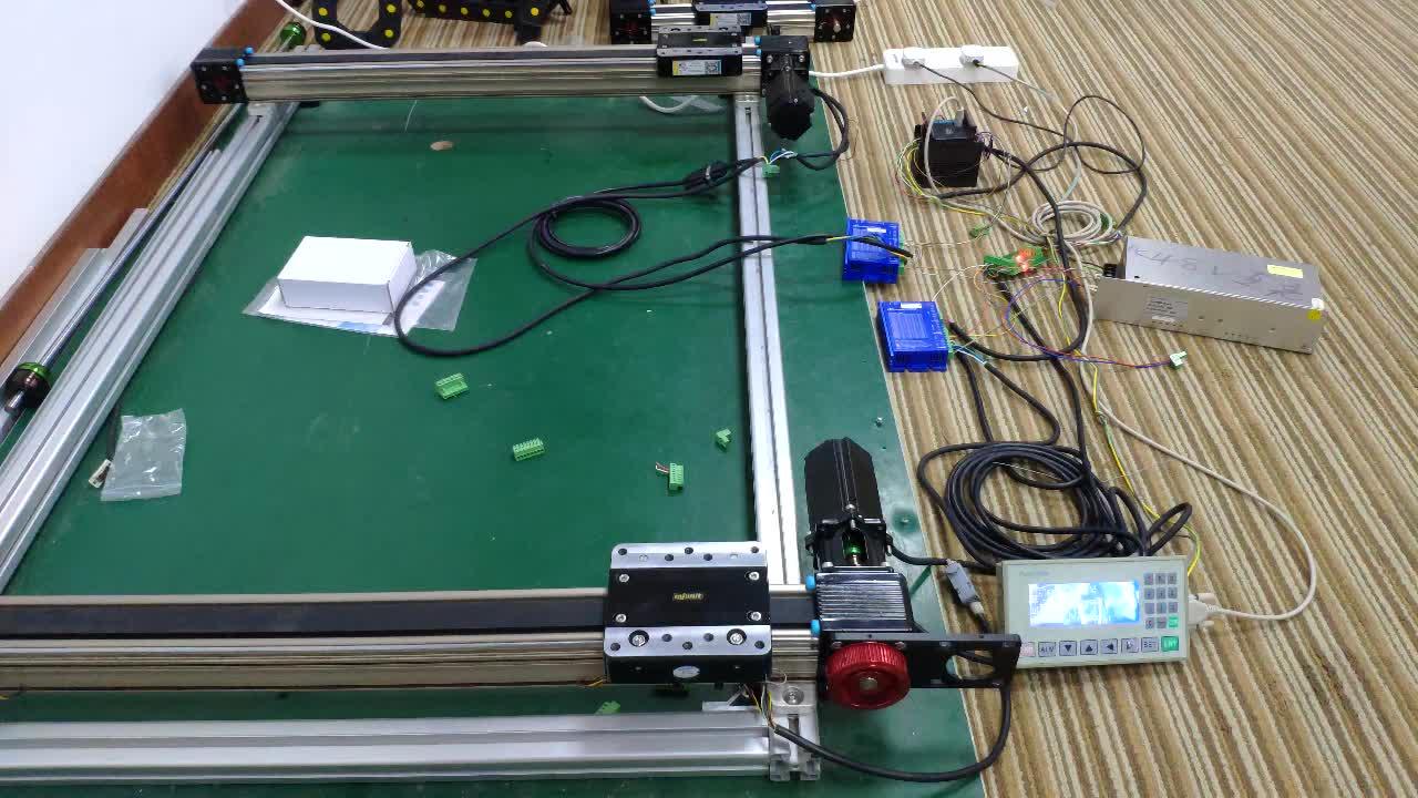 ...皮带轮机构,DC48V供电,电机转速1000转每分,监视电机接受脉冲与...