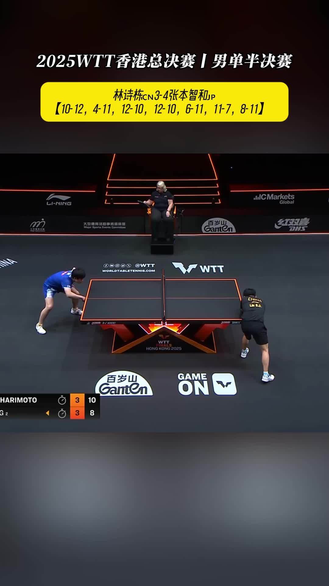 张本智和4-3林诗栋晋级决赛!赛后固定节目:致敬樊振东