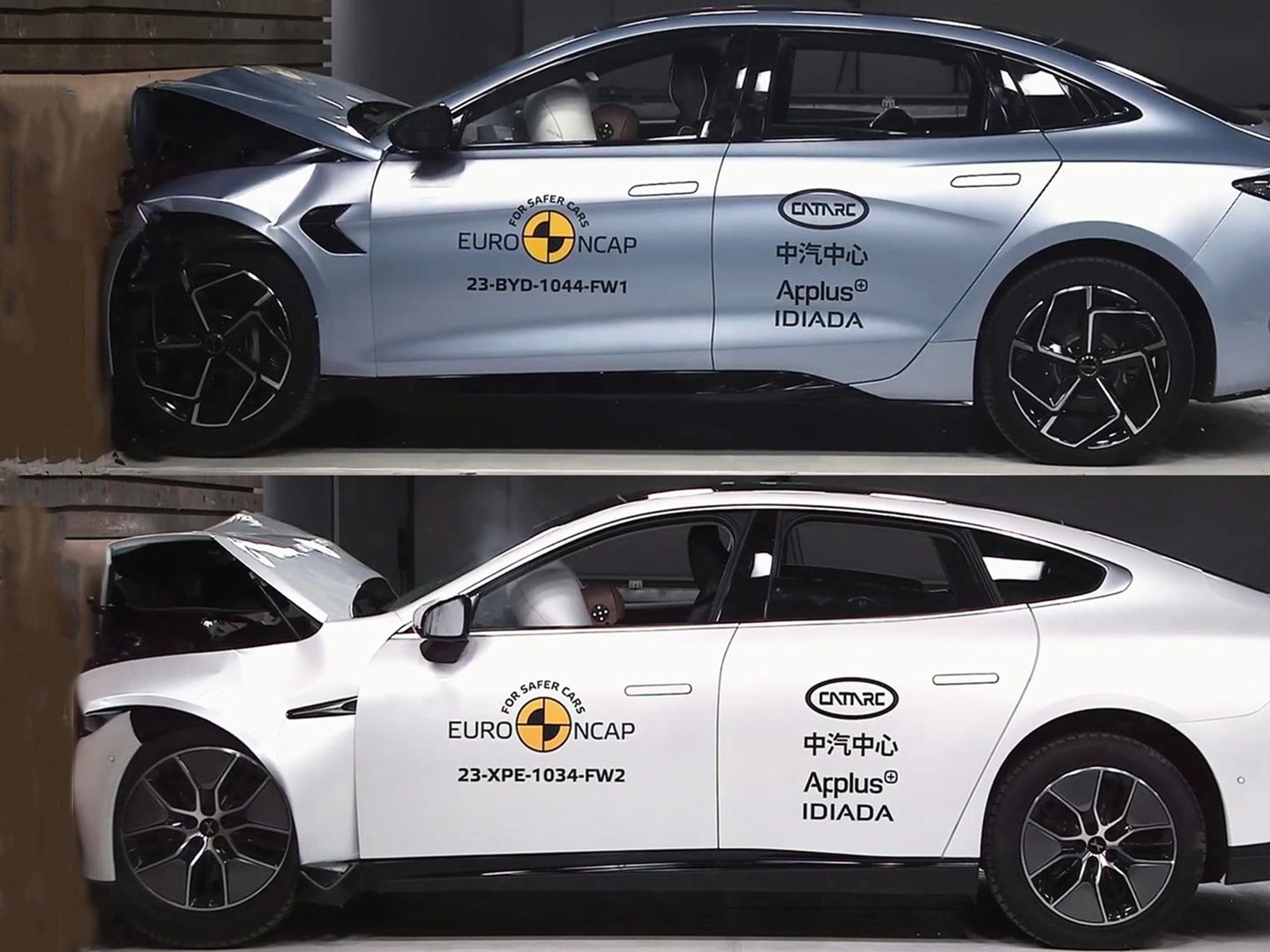 比亚迪海豹碰撞测试对比小鹏P7,两台车差别有多大