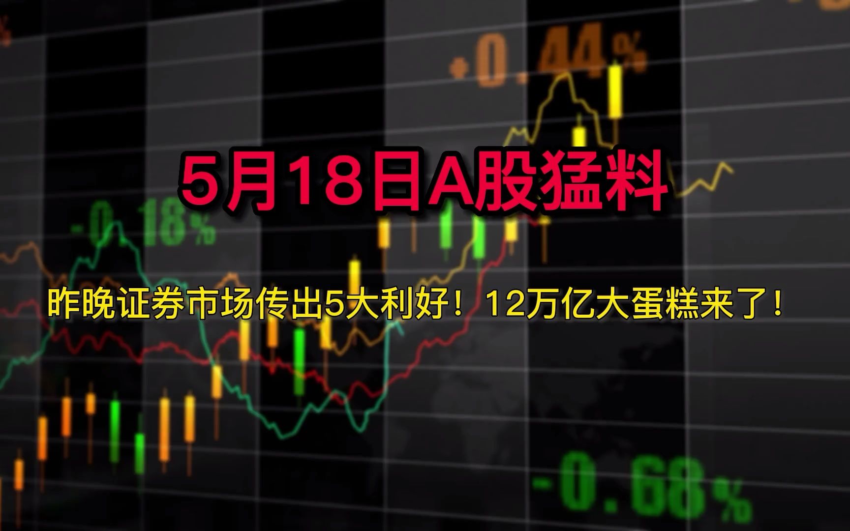 【5月18日A股猛料】12万亿重大项目投资推进,炭黑巨头涨价15%,证券...