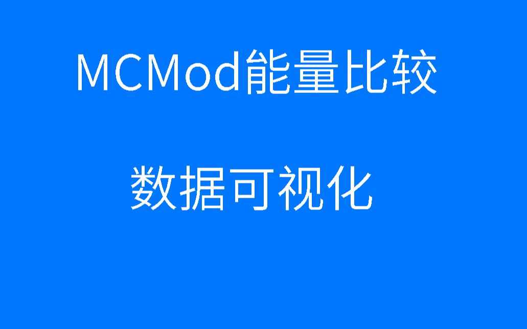 [Minecraft]MCMOD能量比较——MC数据可视化