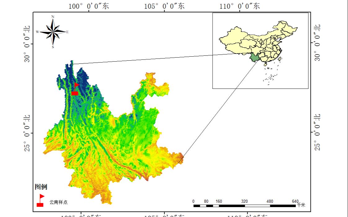 Arcgis制作样地概况图