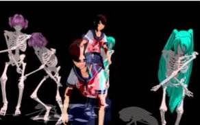 (MMD) Spooky Scary Skeletons - 病娇 初音miku 紫毛【病娇模拟器】