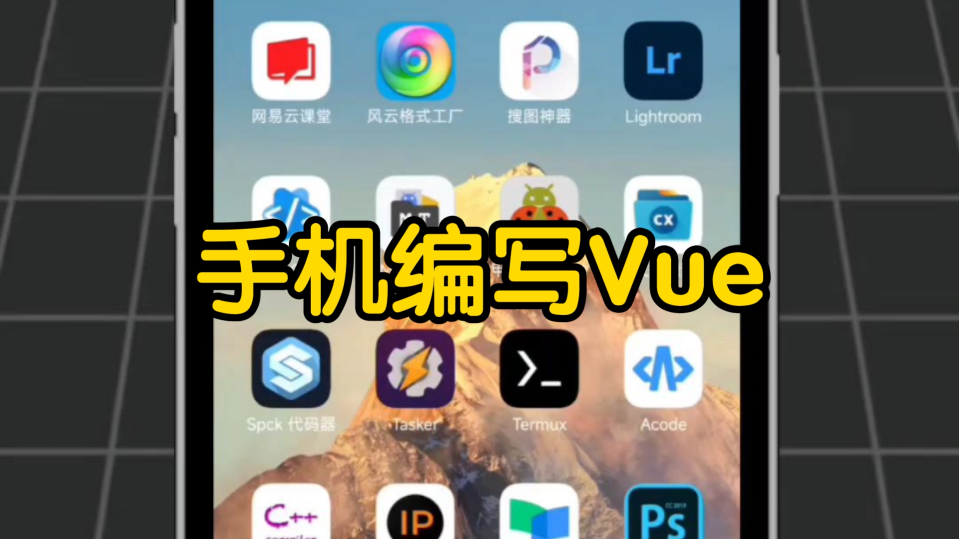 敢在手机构建前端vue开发环境?