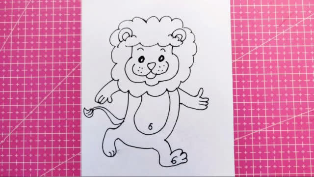 小狮子简笔画怎么画,亲子简笔画教学!