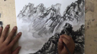 山水画大师:用毛笔把《望景亭》描绘得如此生动