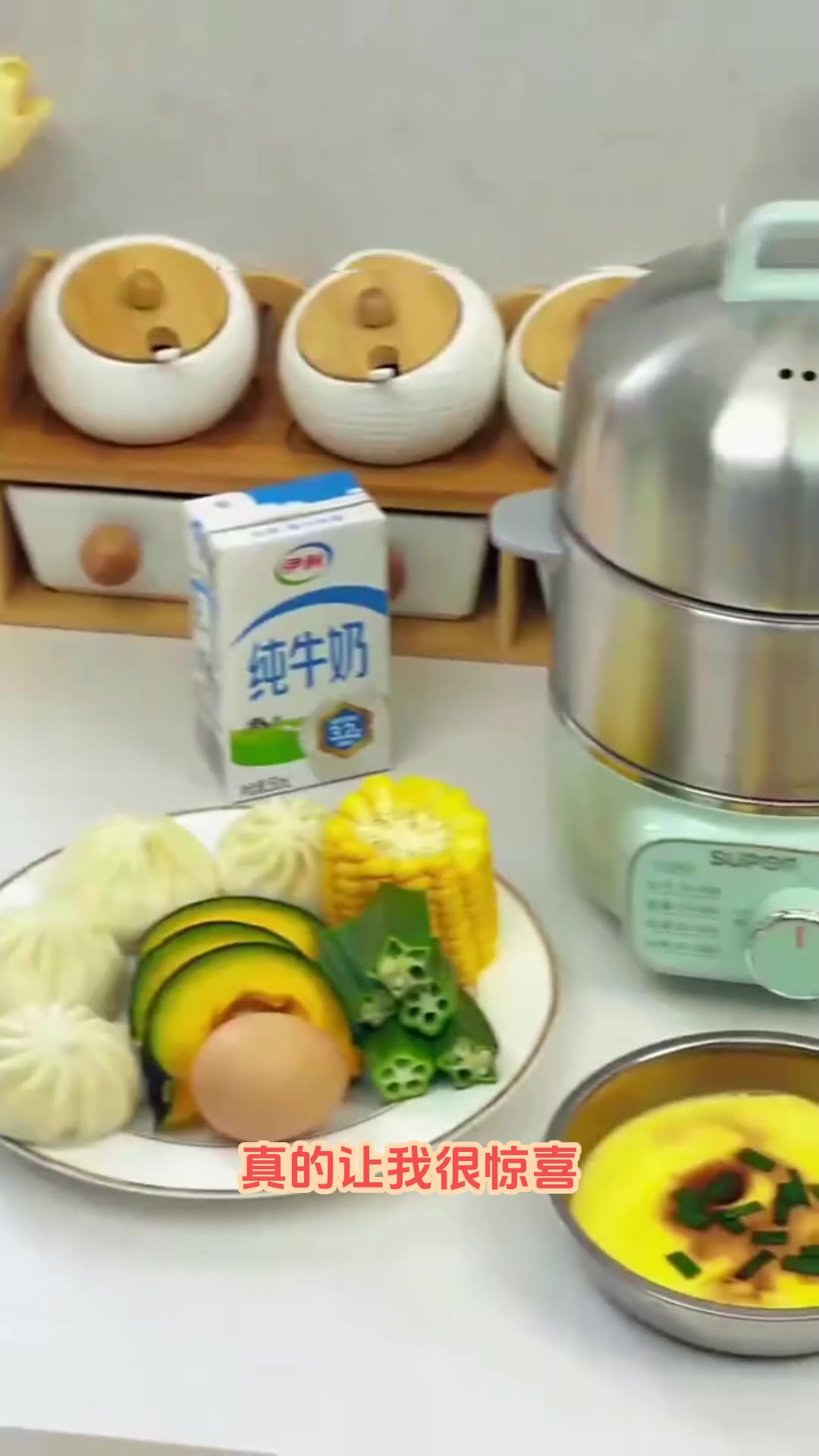 苏泊尔神器煮蛋器小电蒸锅多功能家用双层不锈钢蒸蛋器旋钮可定时#...