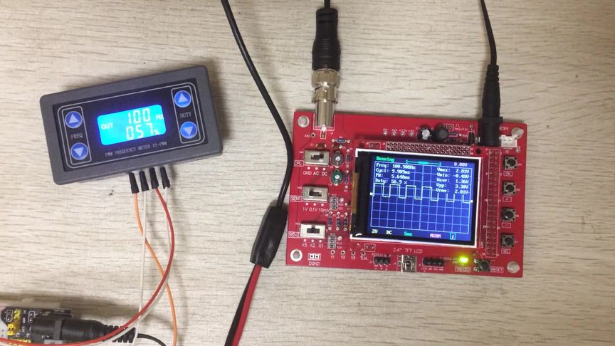 DSO138迷你示波器,入门级示波器,按键介绍,测1.5v干电池反应