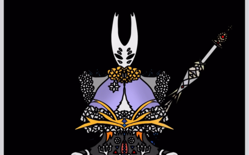 【空洞骑士(绘画过程)】小骑士-虚空神服设