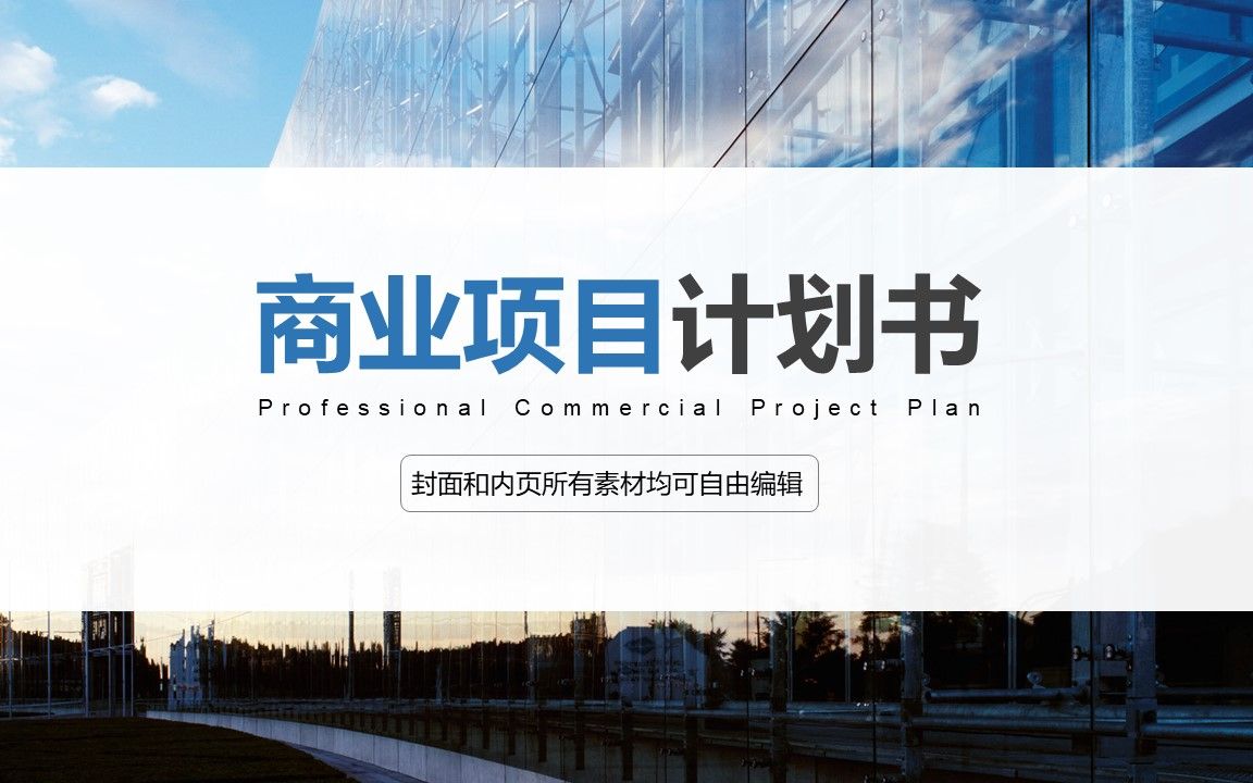 简约通用商业项目计划书PPT模板