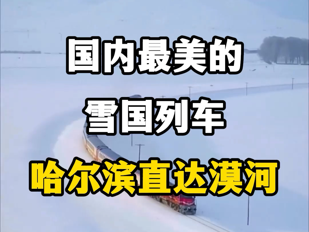 国内最美的雪国列车,哈尔滨直达漠河。#最美雪国列车 #哈尔滨直达...