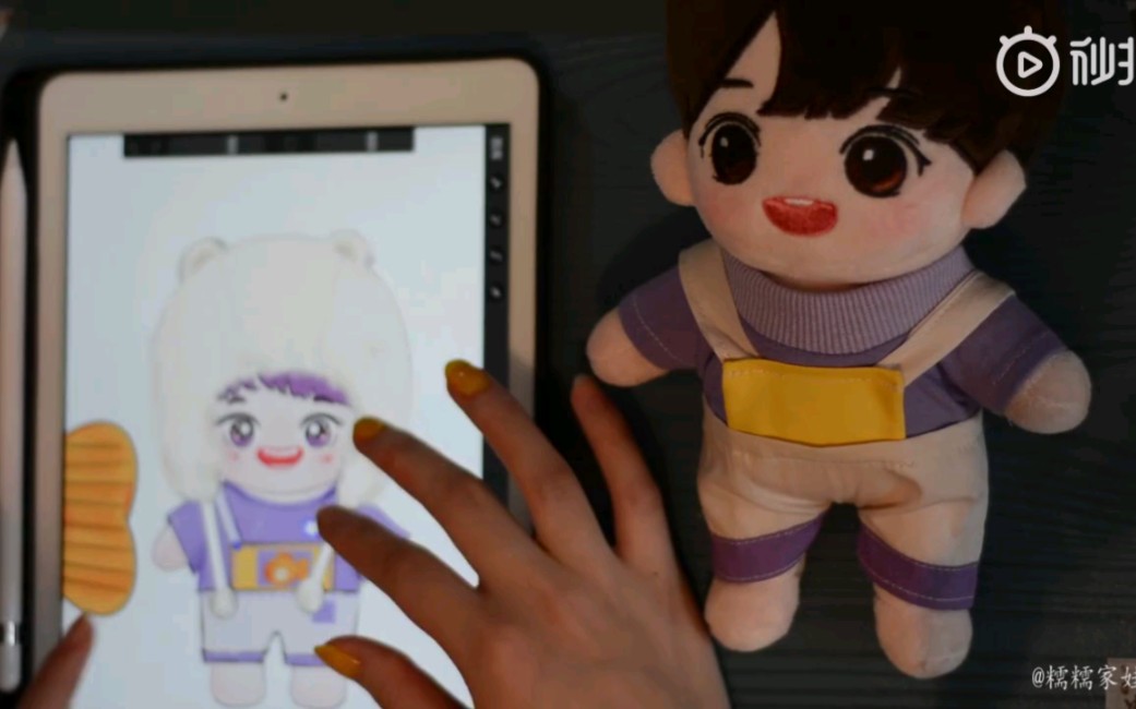 兔子耳朵毛绒帽子 棉花娃娃玩偶娃衣教程 糯糯家娃衣铺