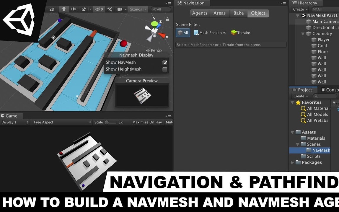 Unity3d导航和寻路-如何设置NavMesh和NavMesh代理?(第1部分) 2