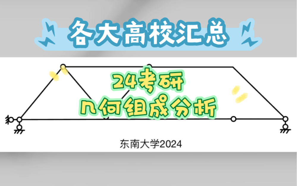 24考研真题-几何组成分析汇总