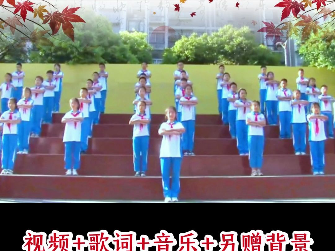 国旗下展演国庆舞蹈《追梦 的少年》舞蹈背景视频素材#小学生升旗...