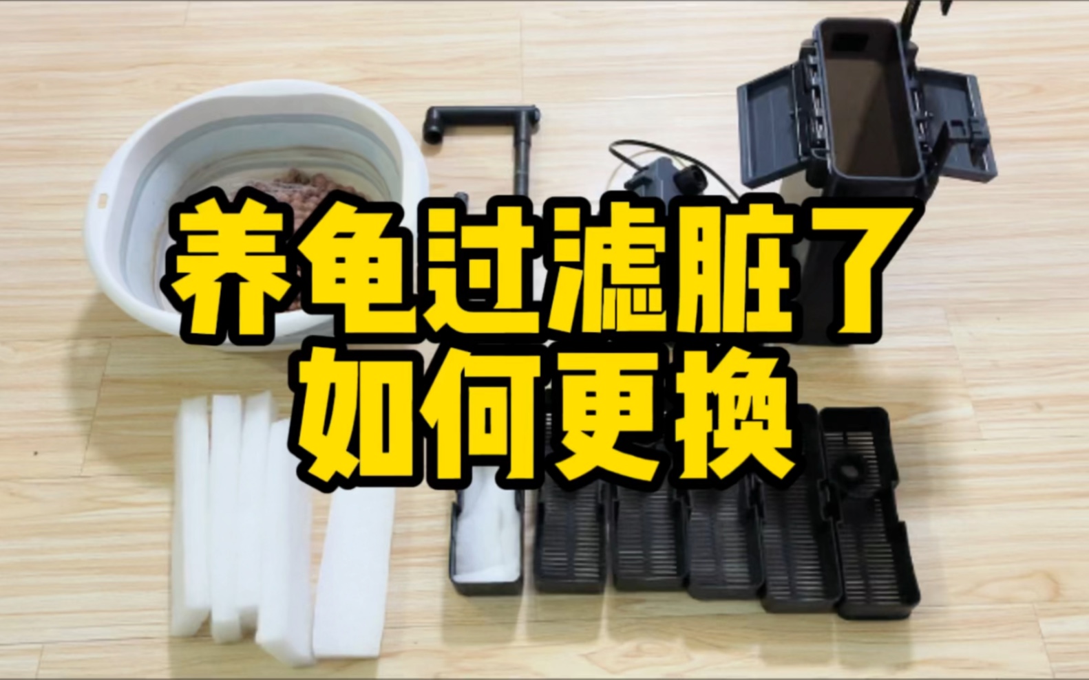 养龟养鱼的小伙伴,挂壁式过滤器脏了要怎么清洗更换,手把手教你如何...