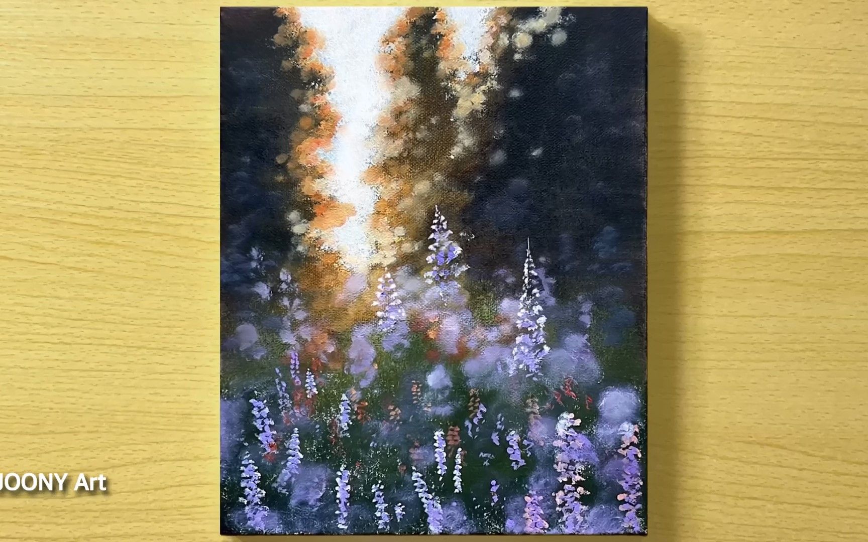 如何很画出漂亮的森林/丙烯画