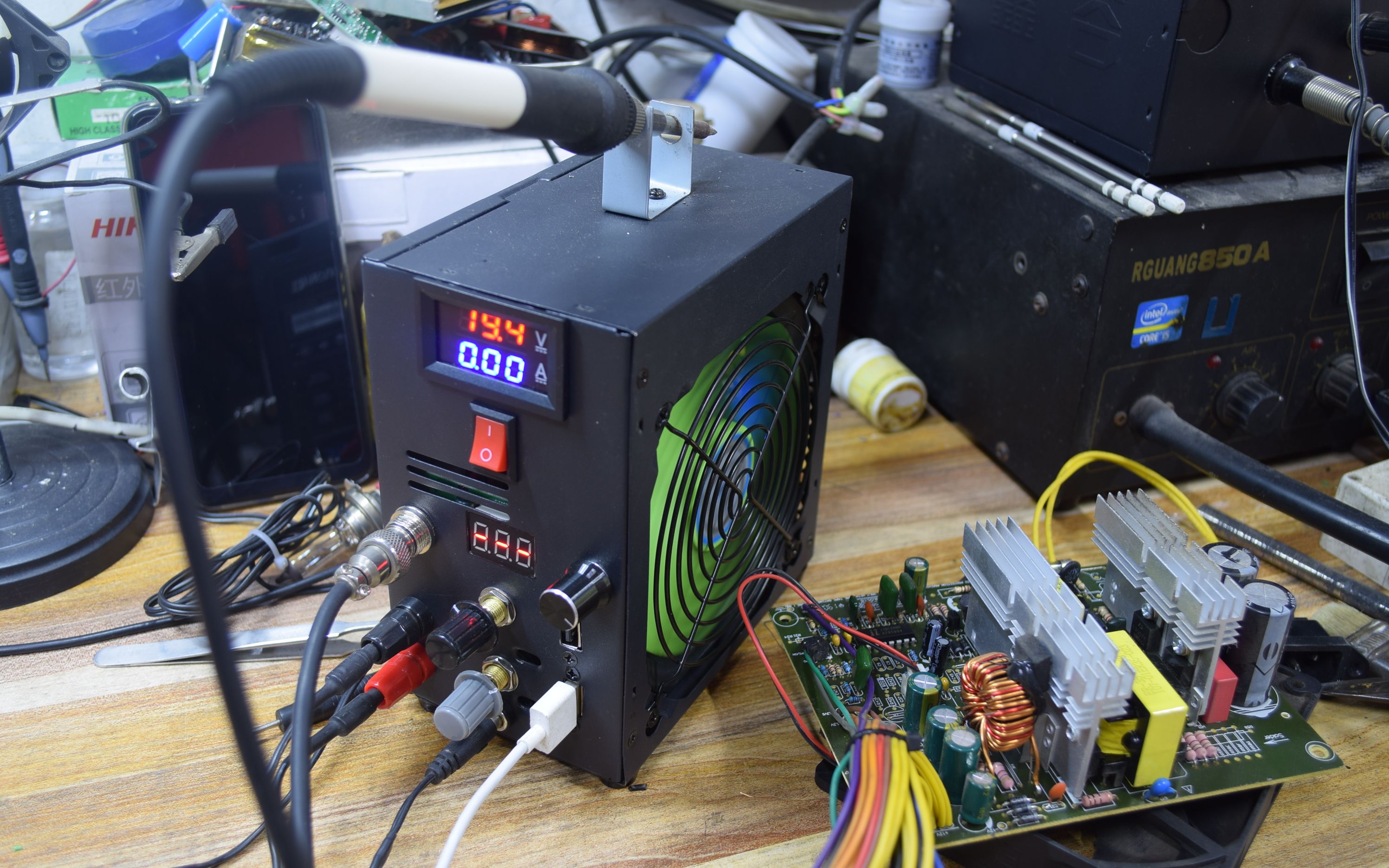 台式机电源改T12焊台,24V不能带负载过流保护的去除方法