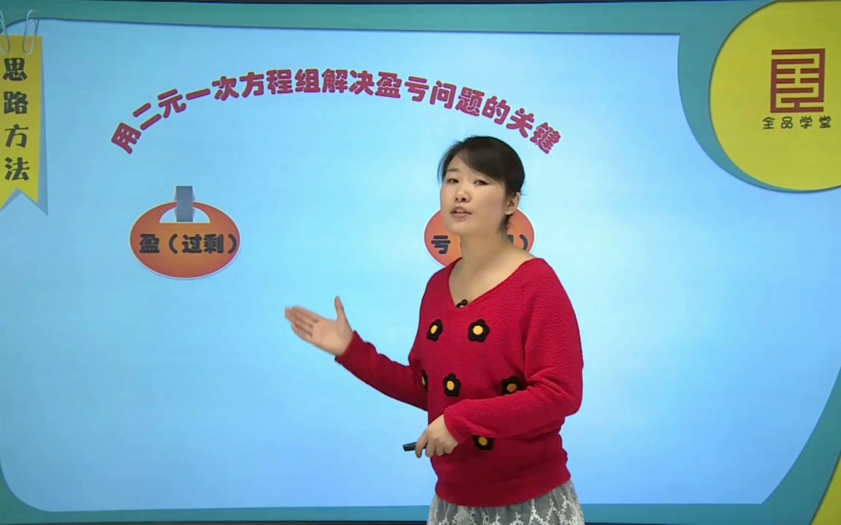 七年级数学:用二元一次方程组解决盈亏问题