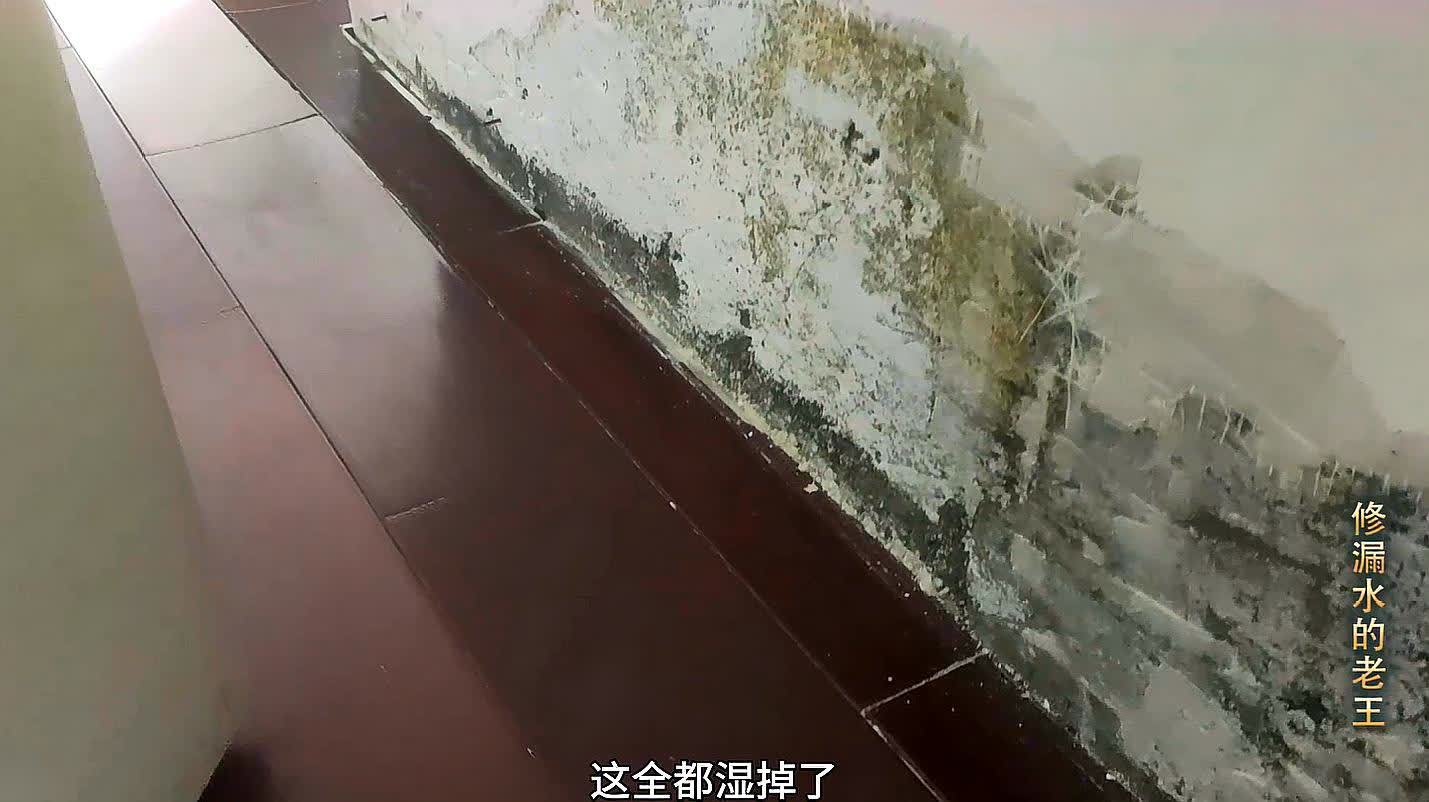 水管漏水太严重,导致木地板起鼓墙壁烂掉了,精准定位到漏水点!