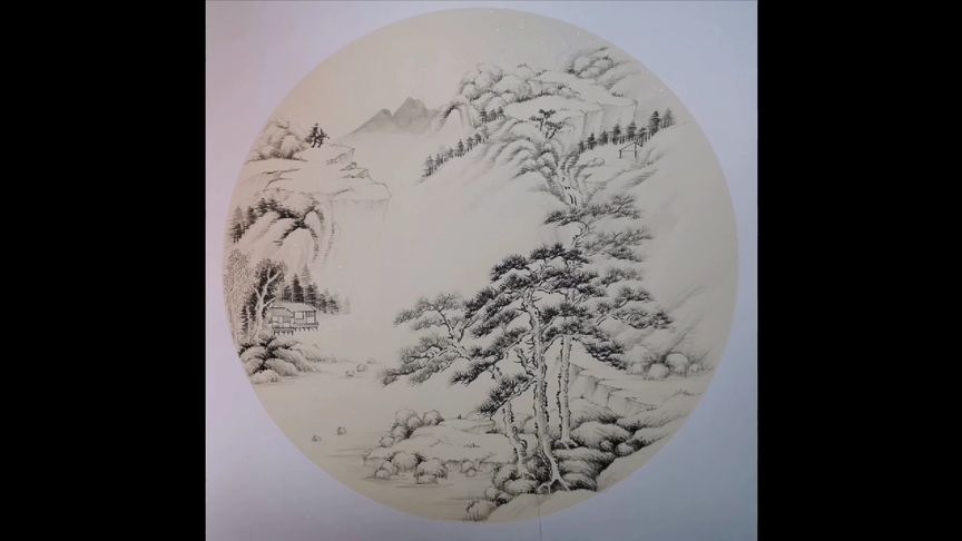 米小鹿讲解山水画中石头的皴法和点法