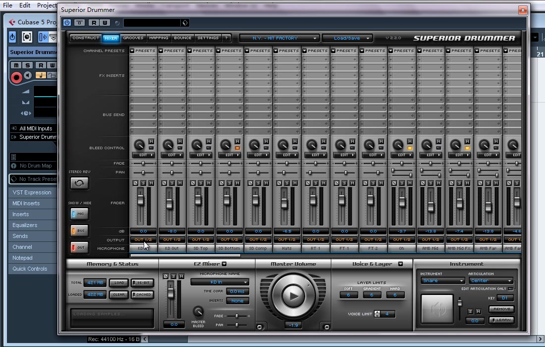 教你在cubase5里加载使用你的乐器音源(示例包括:superior drummer/...