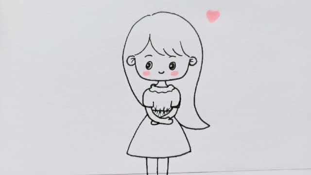 简单易学的小女孩画法,亲子简笔画教学!