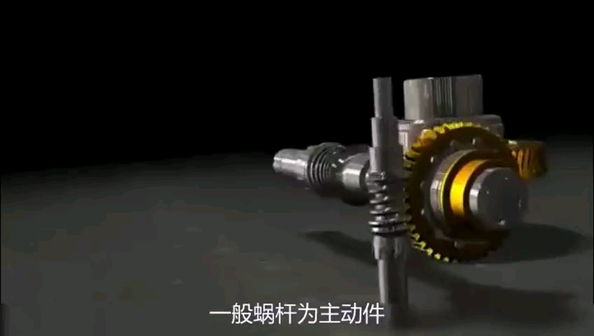 蜗轮蜗杆工作原理动画