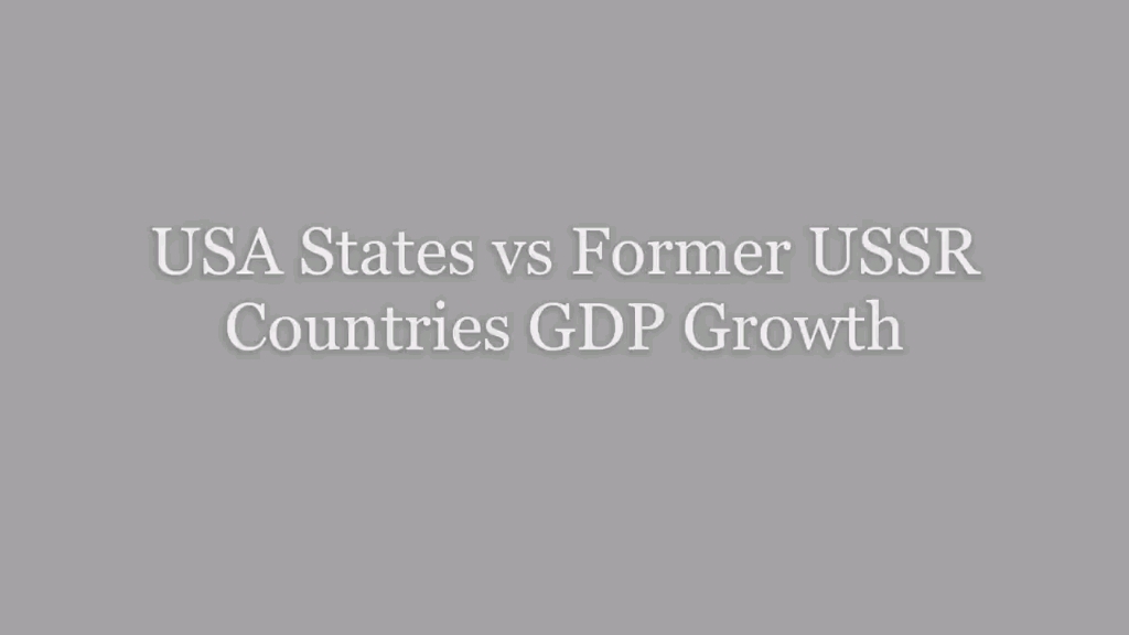 美国各州gdpVS苏联各加盟国gdp