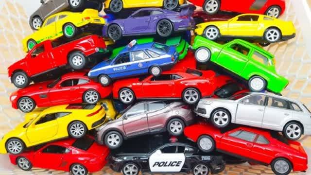 迷你警车 轿车和皮卡车玩具