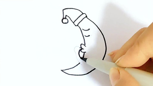 这个月亮好看吗?月亮创意简笔画,儿童画,少儿创意美术,画月亮