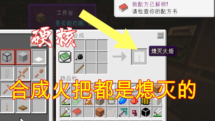 我的世界:火把熄灭了?点燃以后才可以使用的超硬核火把