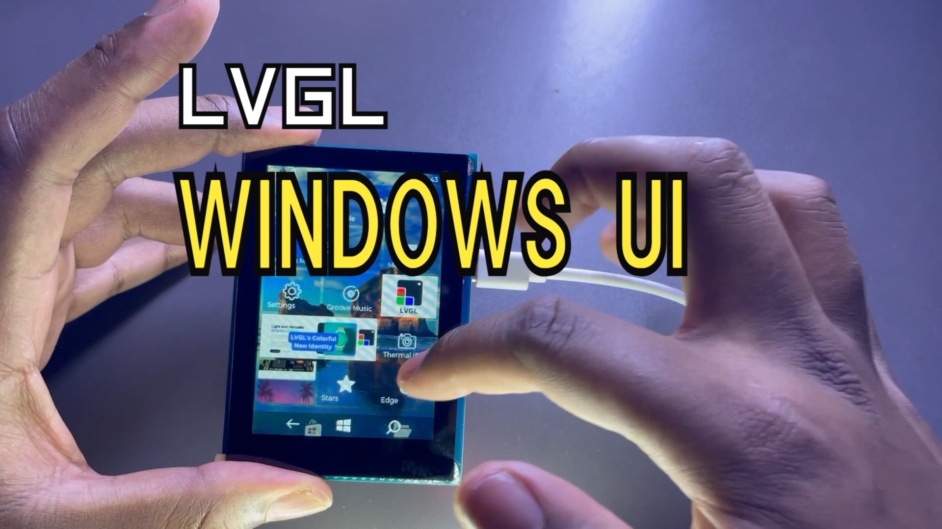 Windows 10 移动版用户界面的 LVGL 项目适配到3.5寸ESP32智能屏