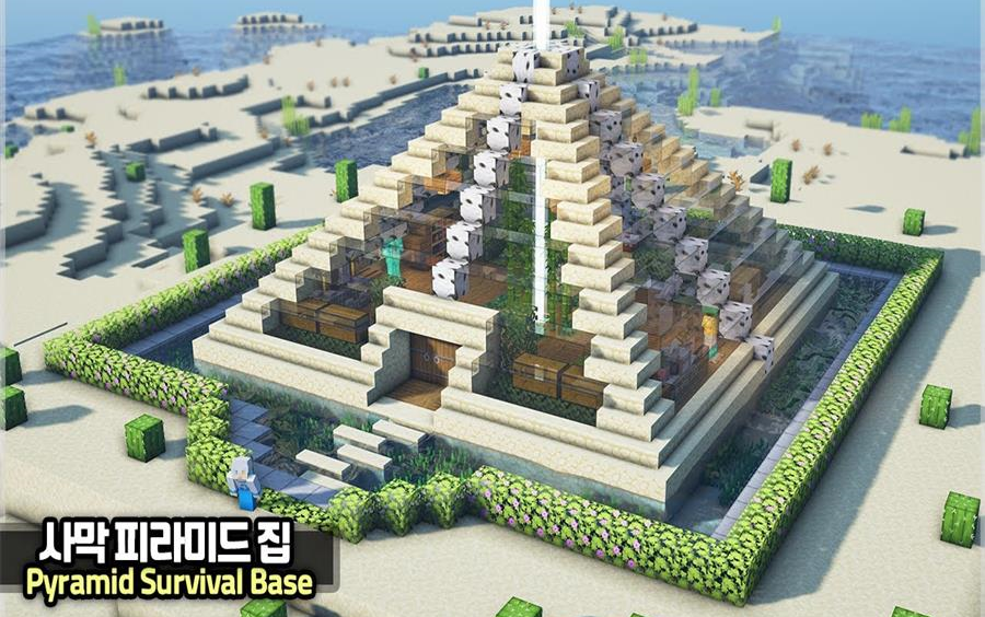 ⛏️ Minecraft 教程 ߌ� 如何建造沙漠金字塔屋_哔哩哔哩bilibili_...
