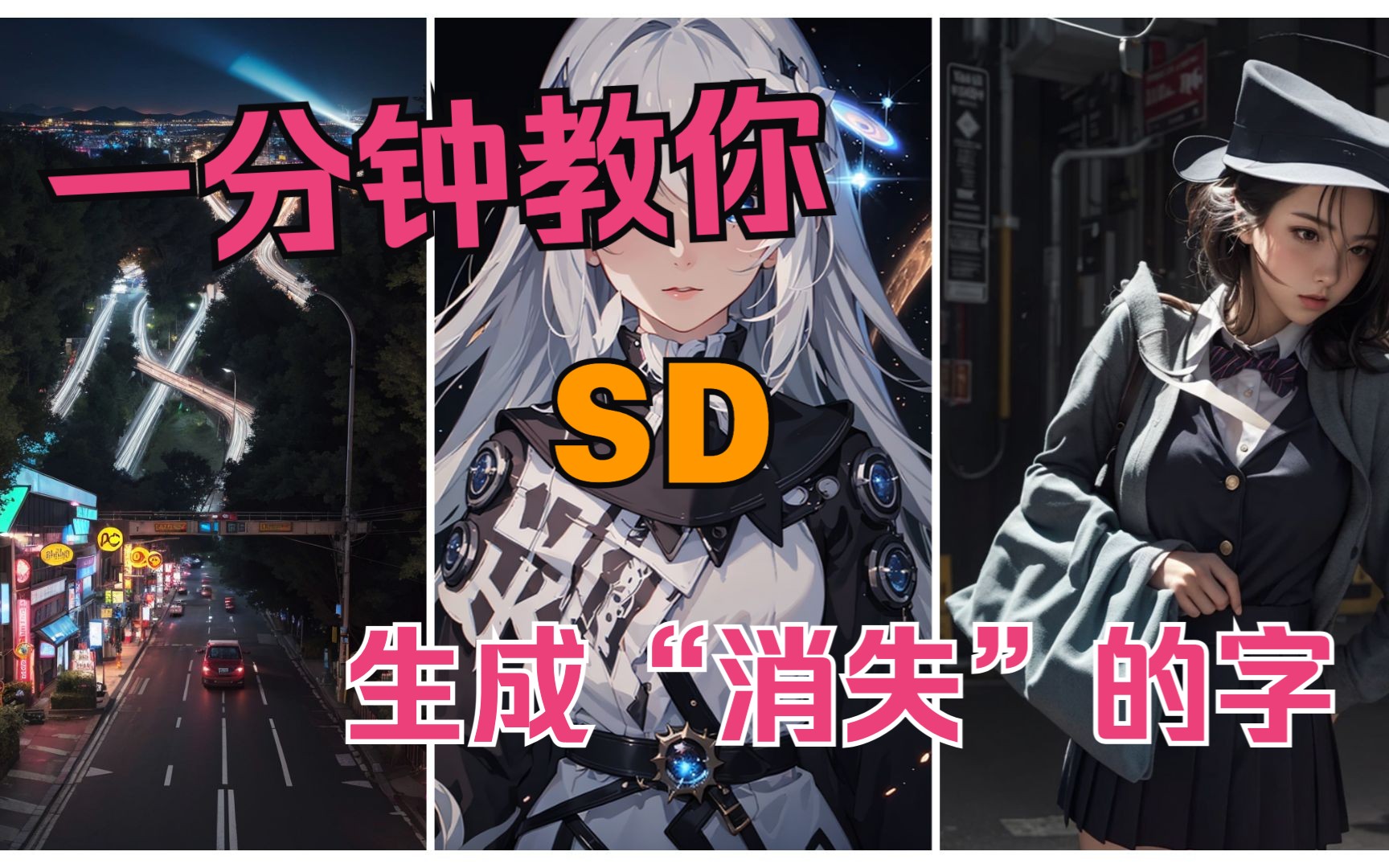 一看就会!手把手教你用SD制作光影艺术字