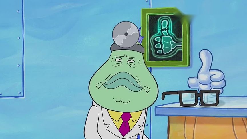 海绵宝宝-海绵宝宝的手指受伤了,再也不能做蟹黄堡了,好伤心啊