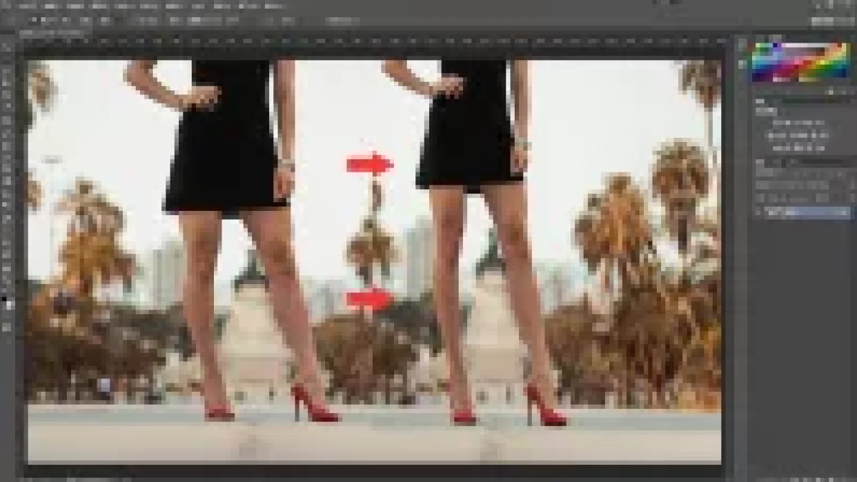 ps技巧ps教学Photoshop制作快速变大长腿
