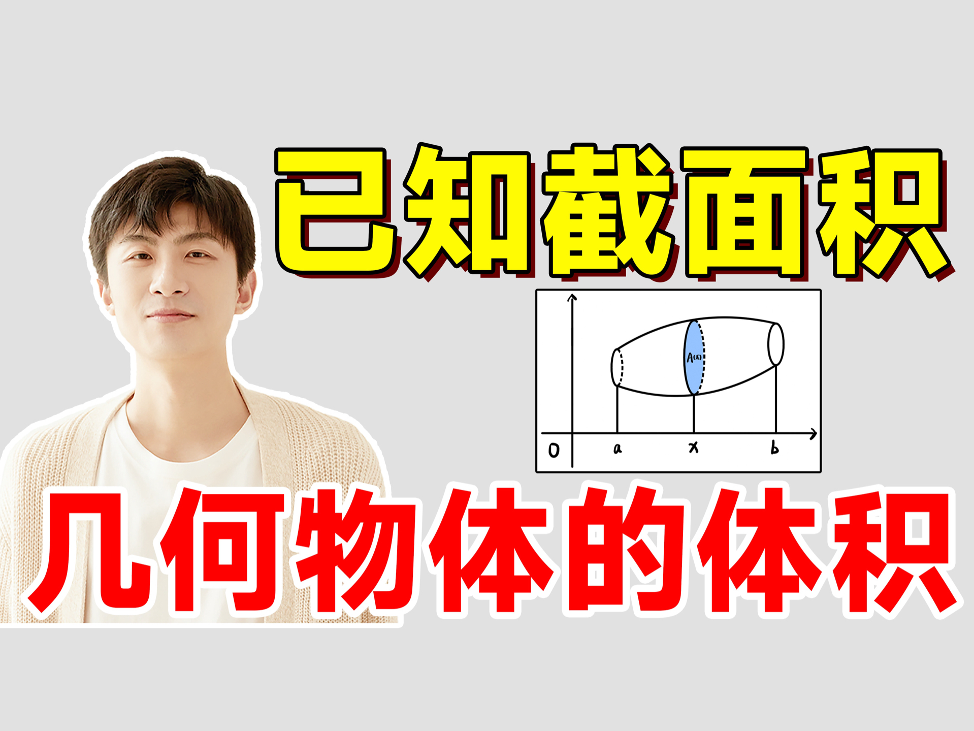 【定积分几何应用】已知截面积的几何物体体积