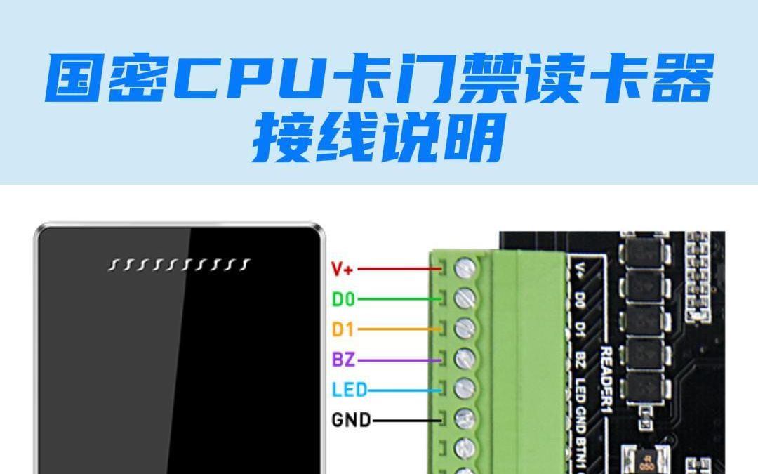 国密CPU卡门禁读卡器之接线说明