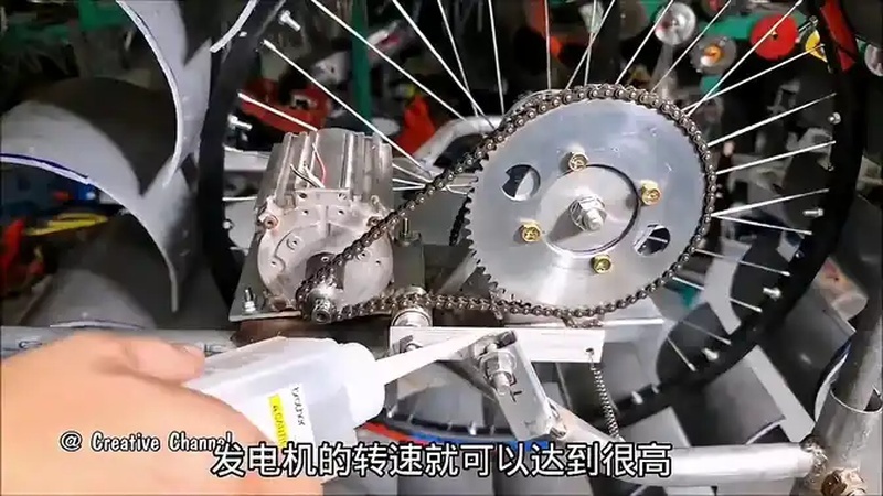 用电动车电机制作大功率水力发电机,一天发电几十度在家躺着赚钱