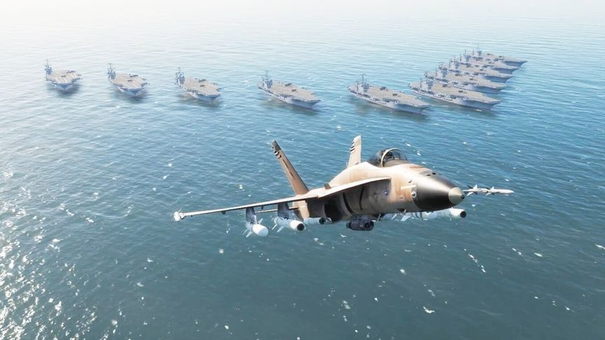 矛与盾,10艘航母 120架舰载机大战10艘巡洋舰,结果?战争模拟