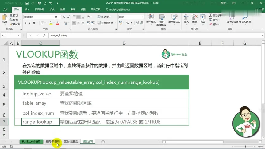 价值1000块钱的excel视频教程:P83 职级计算不同的提成比例