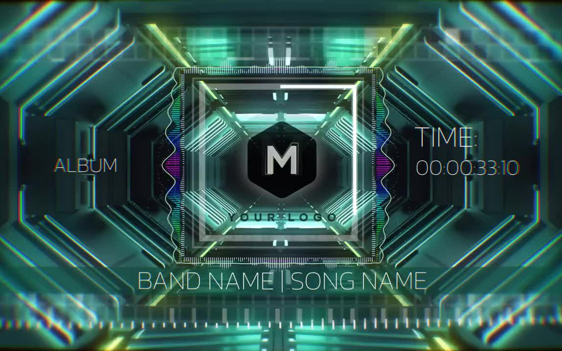 AE模板-音乐可视化效果的视频模板音频可视化音谱音乐节奏音乐播放...