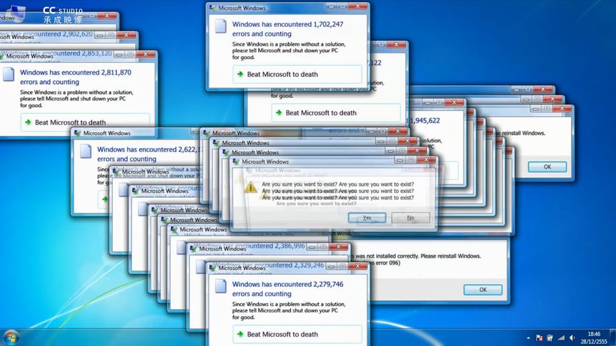 这才是电脑中毒的真正表现,你们说的那种都算不上中毒!好魔性!