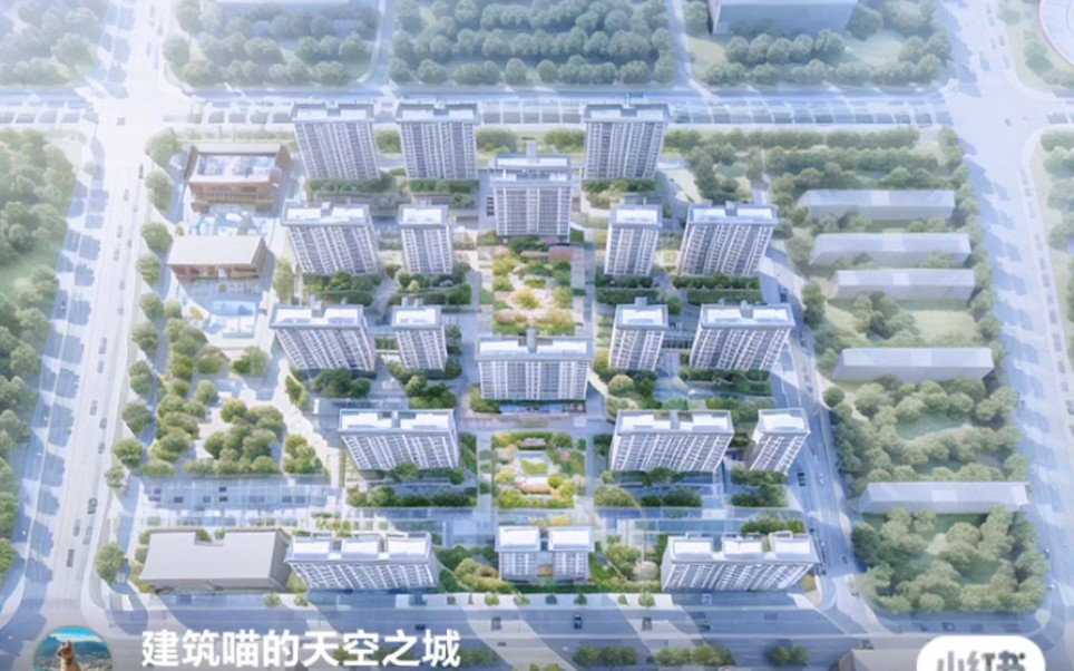 ai绘画|住宅小区鸟瞰效果图ai不图